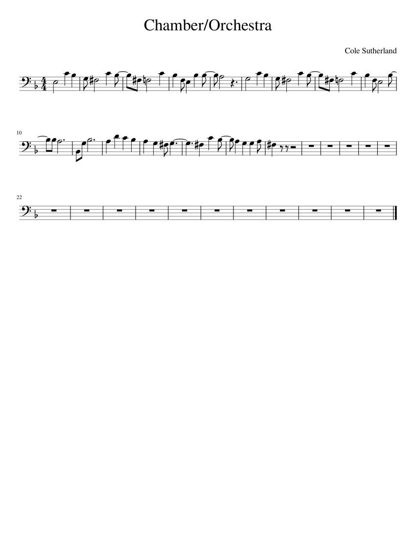 Chamber Orchestra Sheet music for Piano (Solo) | Musescore.com