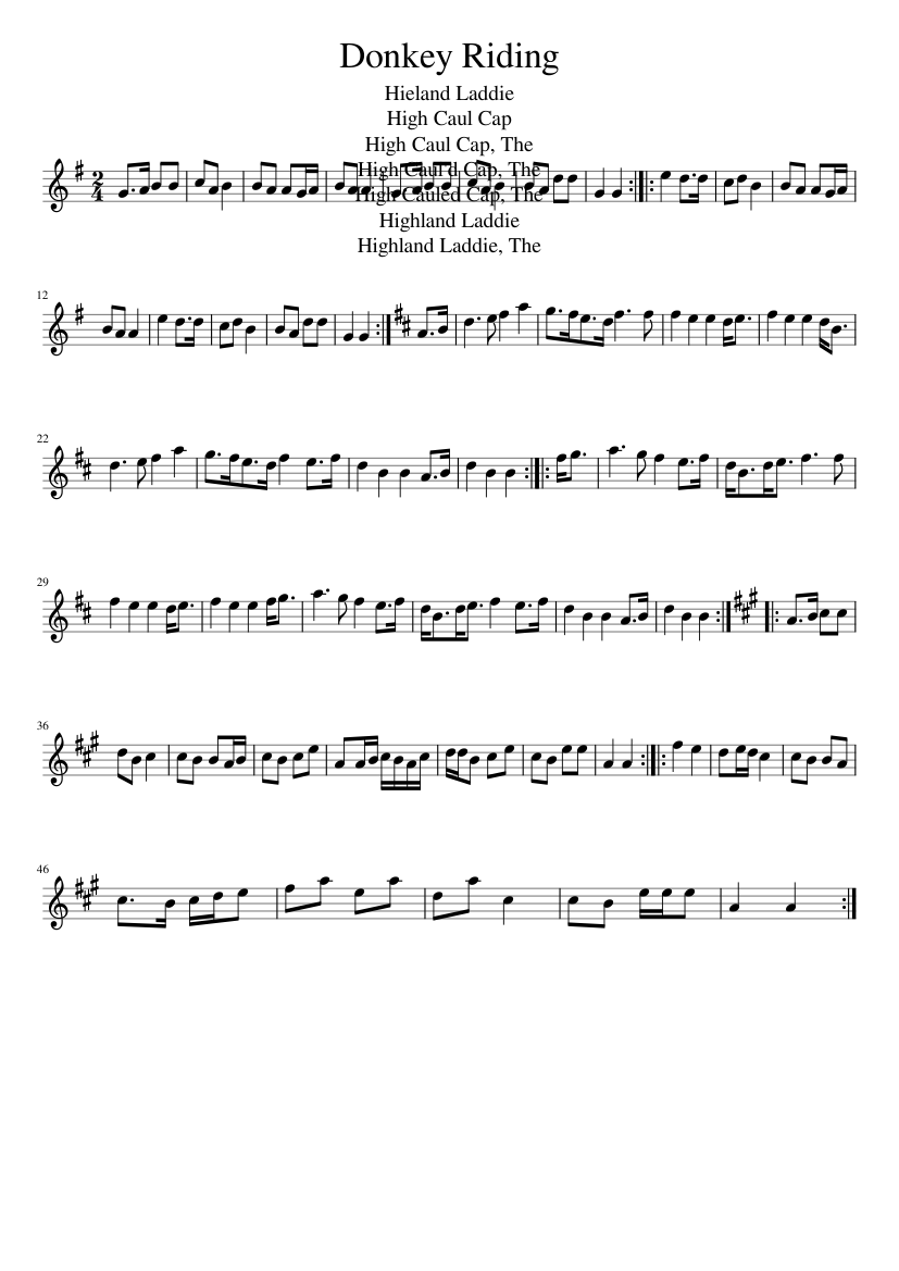 Donkey Riding Sheet music for Piano (Solo) Easy | Musescore.com