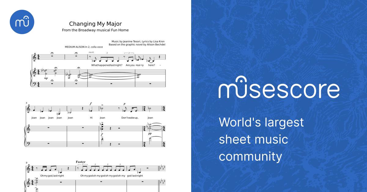 Changing My Major - Jeanine Tesori Sheet music for Piano, Synthesizer ...