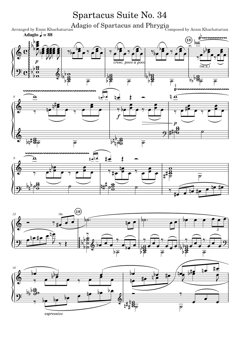Spartacus Suite: No. 34 Adagio of Spartacus and Phrygia - Aram ...