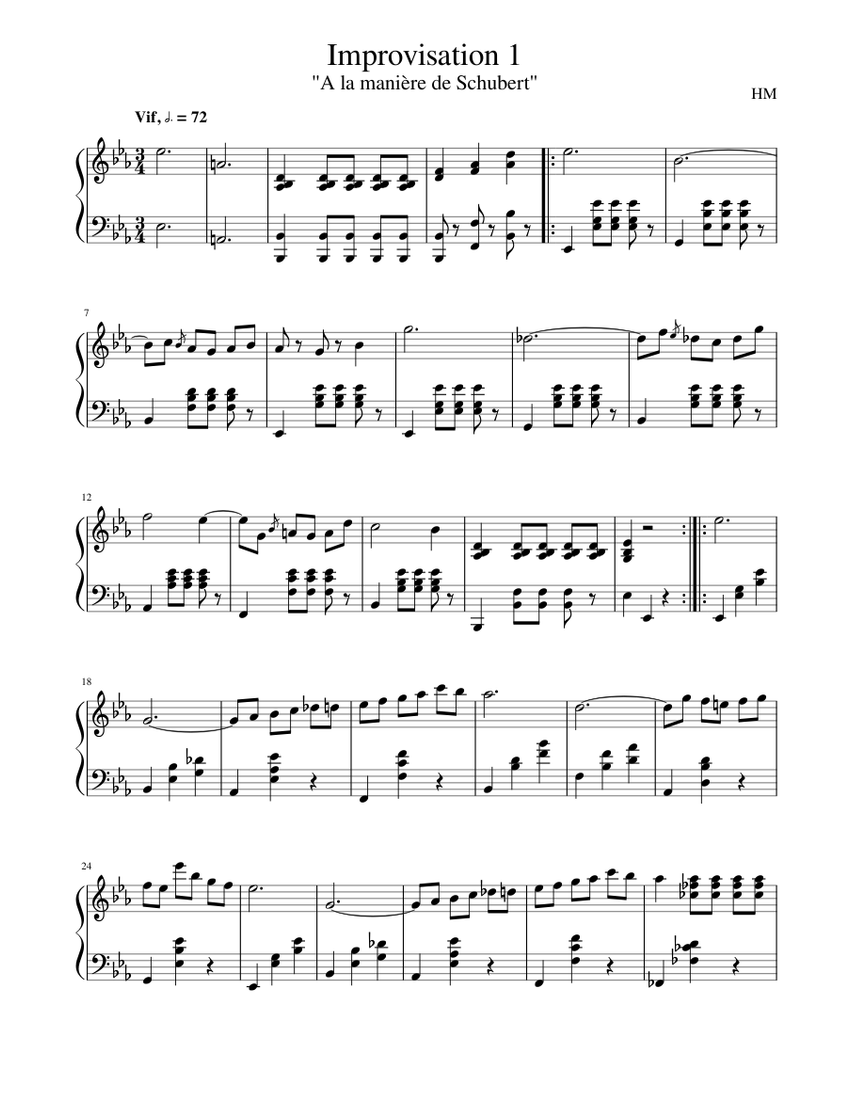 4 improvisations Sheet music for Piano (Solo) | Download and print in ...
