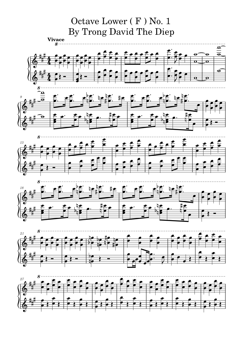 ( F ) No. 1 Sheet music for Piano (Solo) | Musescore.com