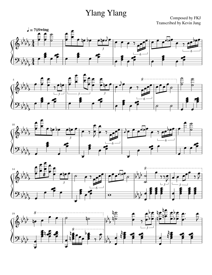 Ylang_Ylang Sheet Music for Piano (Solo) | MuseScore.com