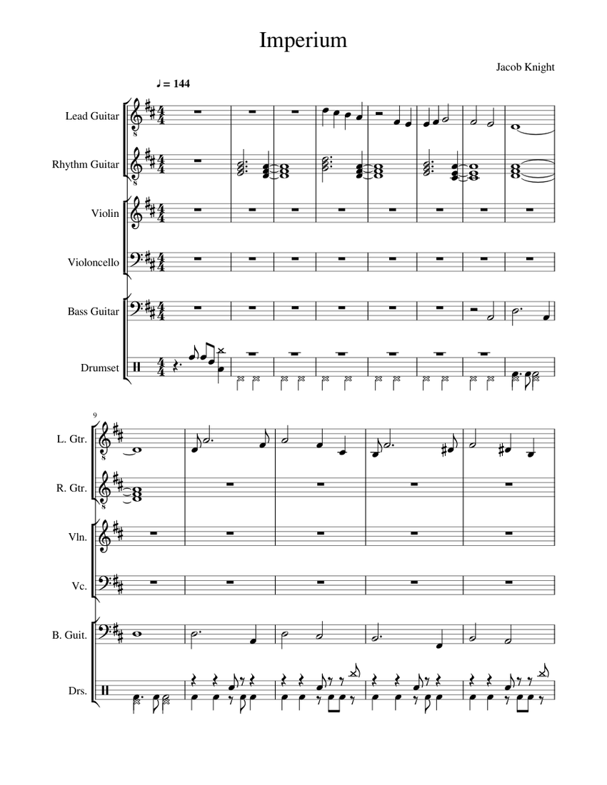 Imperium Sheet music for Violin, Cello, Guitar, Bass guitar & more ...