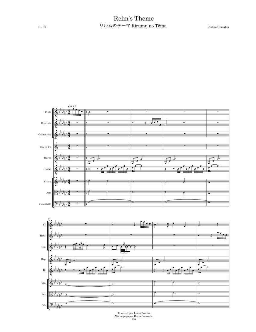 Final Fantasy VI : Relms' Theme – Nobuo Uematsu Sheet music for Flute ...