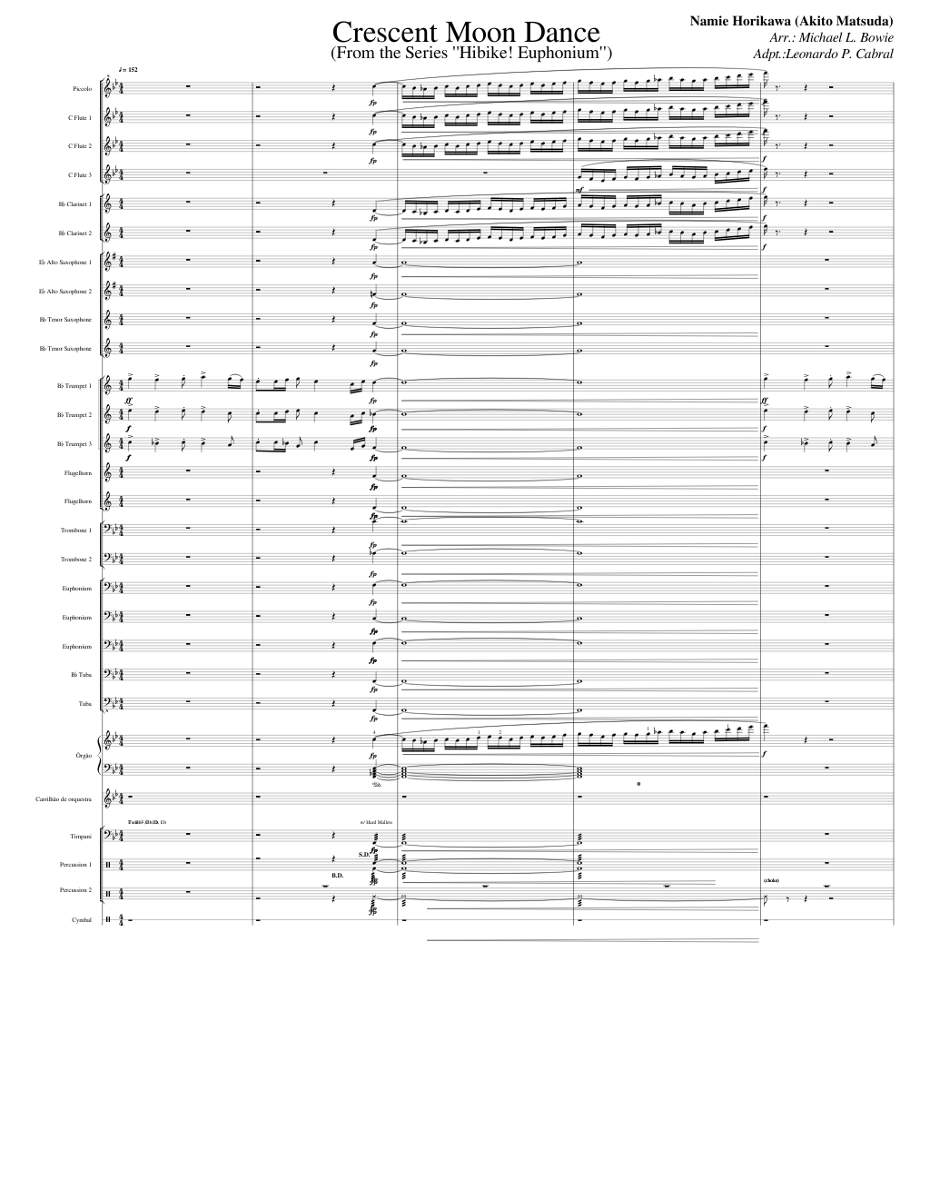 Crescent Moon Dance [Simple band] Sheet Music for Trombone, Organ ...