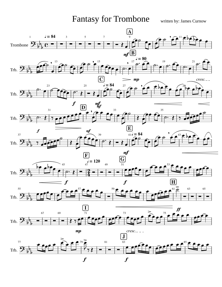 Fantasy_for_Trombone Sheet music for Trombone (Solo) | Musescore.com