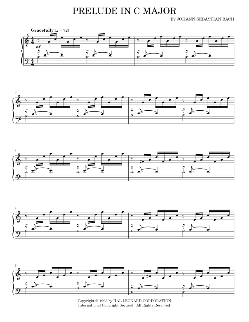 Play Official version of Prelude and Fugue in C major, BWV 846 Sheet ...