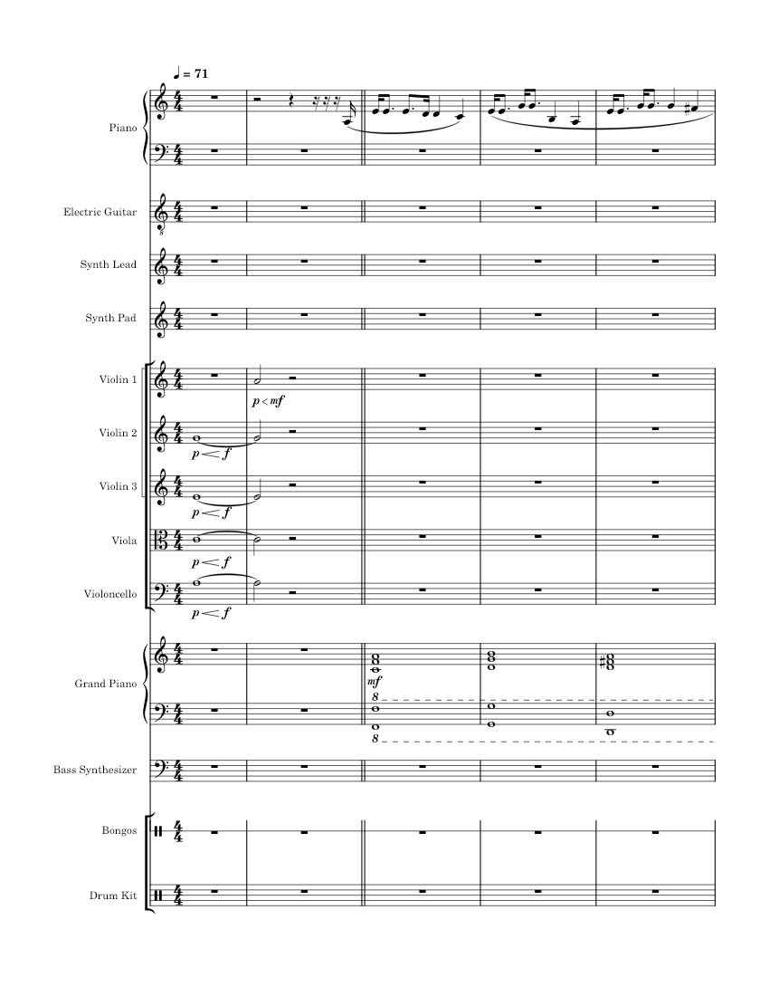 The Line – Twenty One Pilots Sheet Music for Piano, Violin, Viola ...