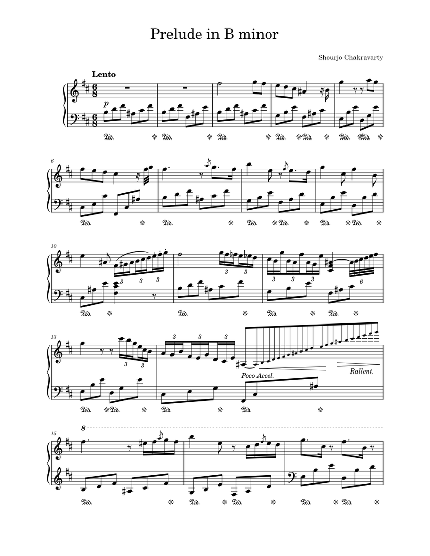 Prelude in B Minor Sheet music for Piano (Solo) | Musescore.com