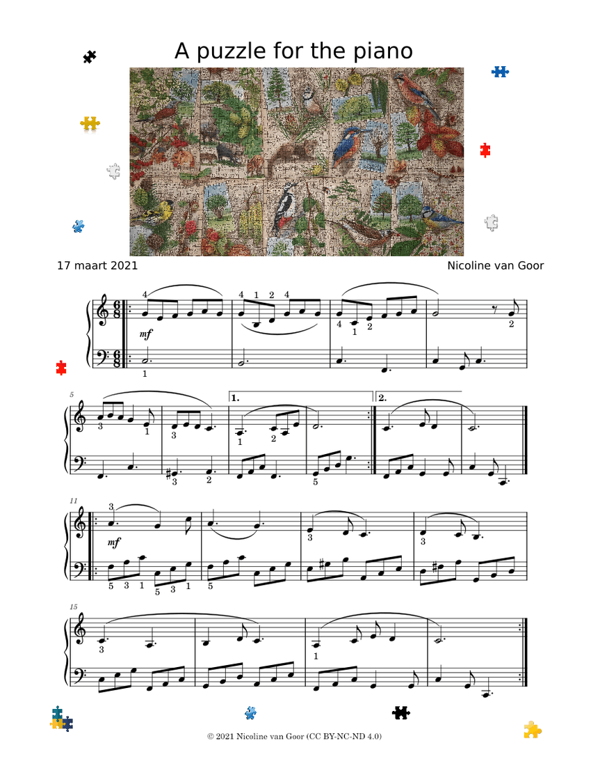 A puzzle for the piano - piano tutorial