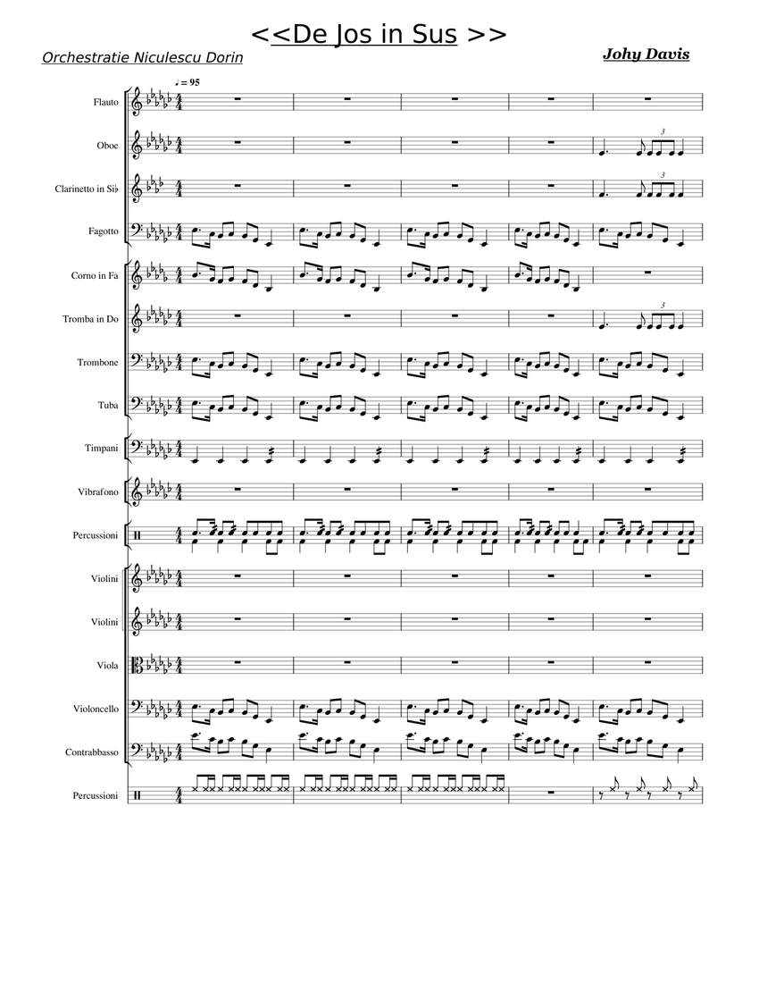 __De_Jos_in_Sus___ Sheet music for Trombone, Tuba, Flute, Oboe & more ...