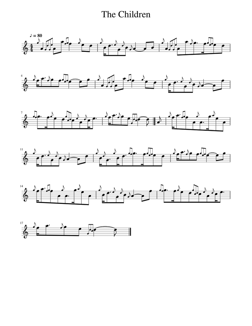 The Children Sheet music for Piano (Solo) | Musescore.com