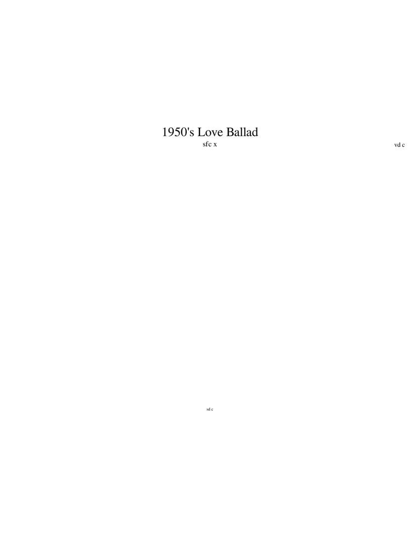 1950 s Love Ballad Sheet music for Piano, Trombone, Saxophone tenor ...