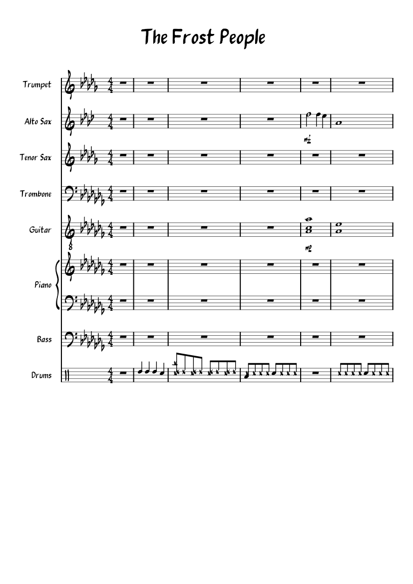 The_Frost_People Sheet music for Piano, Trombone, Saxophone alto ...