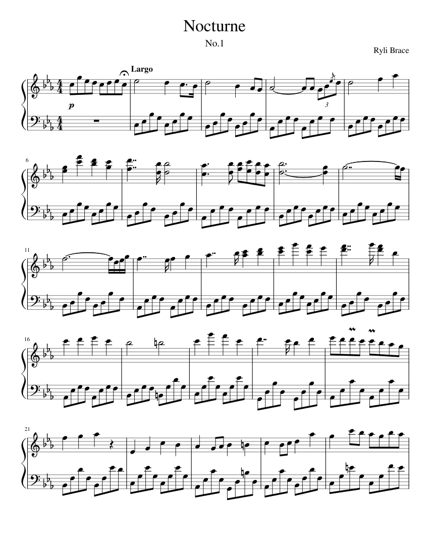 Nocturne No.1 Sheet music for Piano (Solo) Easy | Musescore.com