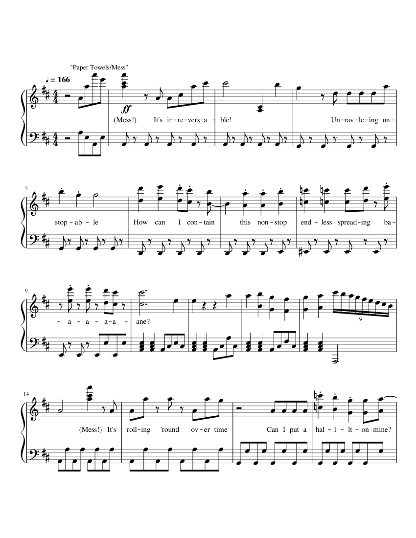 (PIANO) Jack Stauber - SHOP: A Pop Opera (WIP) Sheet music for Piano ...