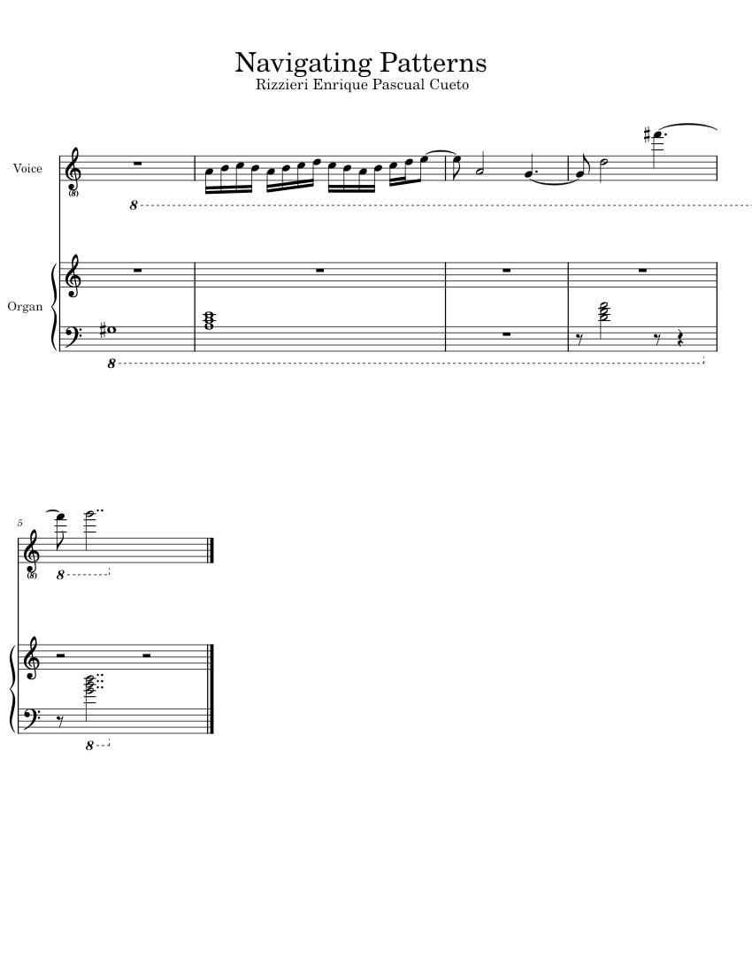 Navigating Patterns Sheet music for Organ, Vocals (Solo) | Musescore.com