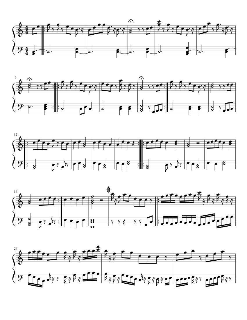 Gump Fiction Medley Sheet music for Piano (Solo) | Musescore.com