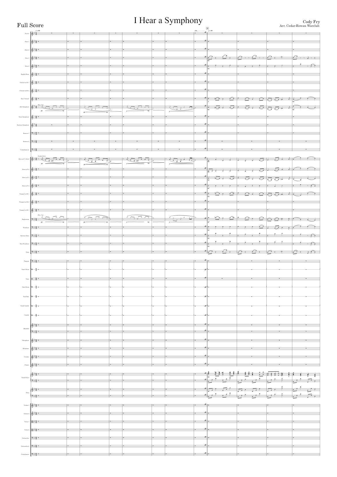 I hear a symphony – Cody Fry - 10.4.2 FINAL Sheet music for Piano ...