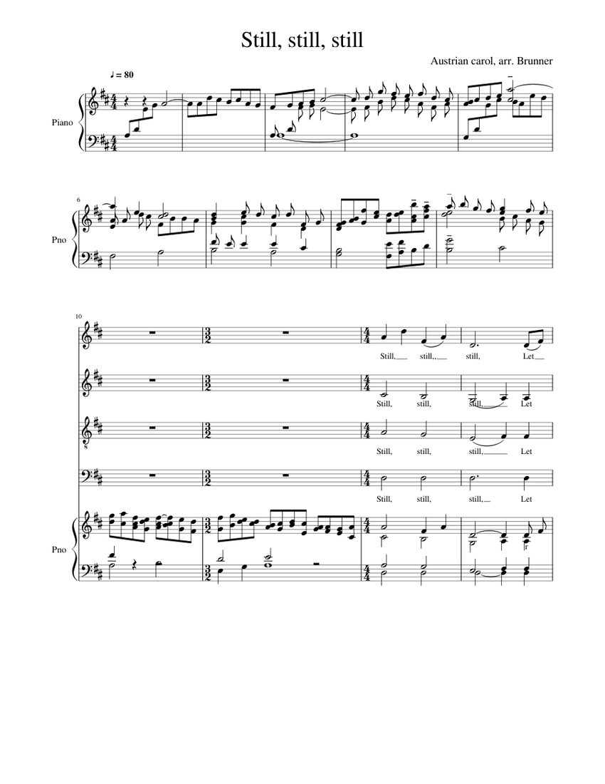 Still still still Brunner Sheet music for Piano (Solo) | Musescore.com