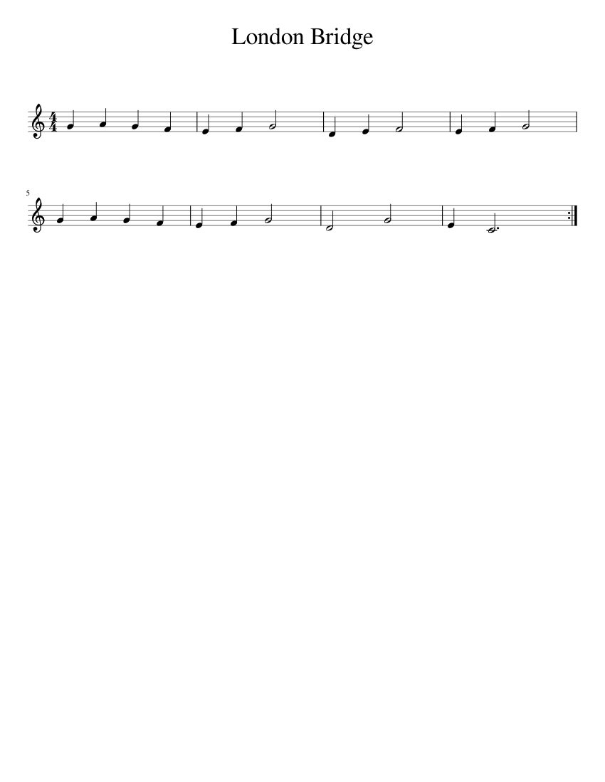 London_Bridge Sheet music for Piano (Solo) Easy | Musescore.com