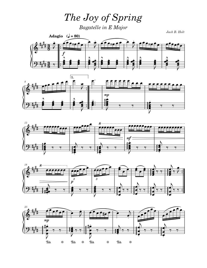 The Joy of Spring Sheet music for Piano (Solo) | Musescore.com