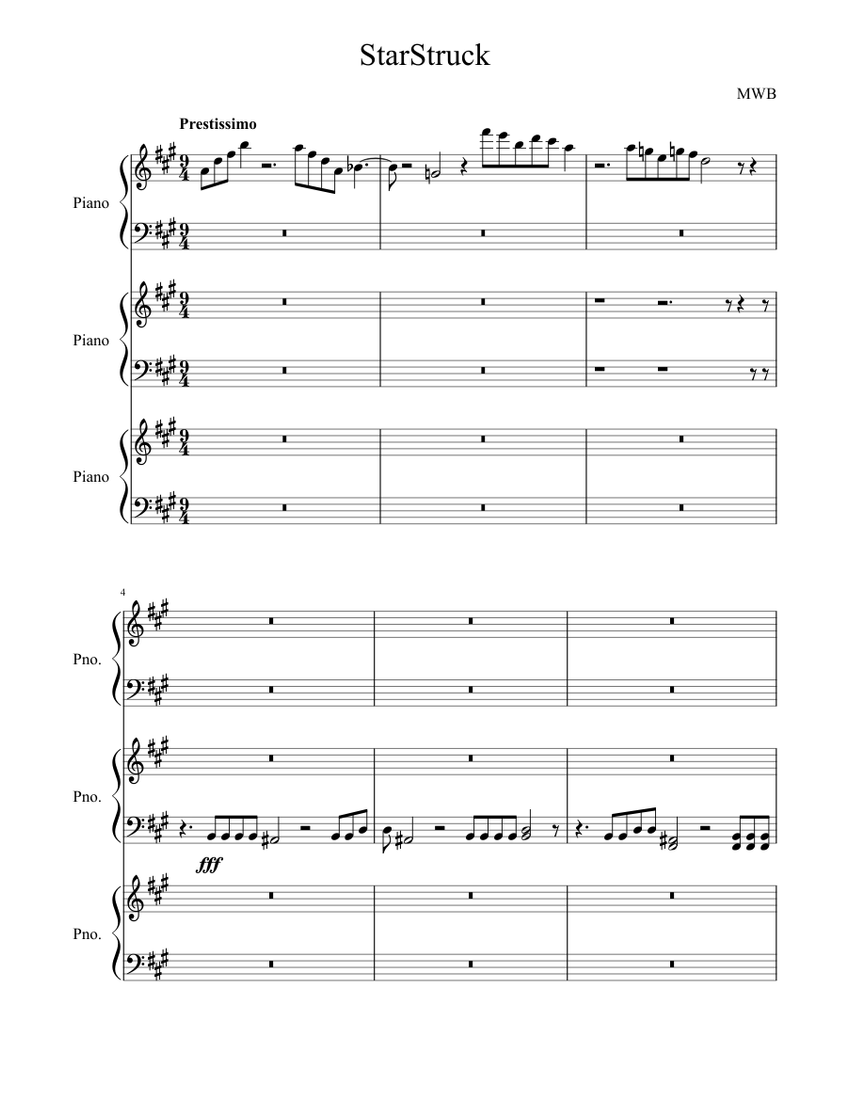 StarStruck Sheet music for Piano (Mixed Trio) | Musescore.com