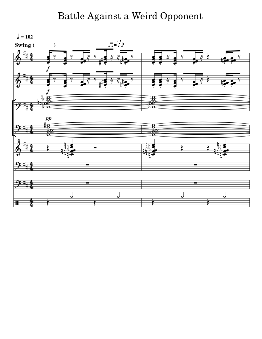 Battle Against a Weird Opponent - Earthbound Sheet music for Piano ...