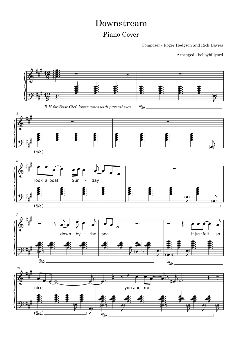 Downstream – Supertramp Sheet Music for Piano (Solo) | MuseScore.com