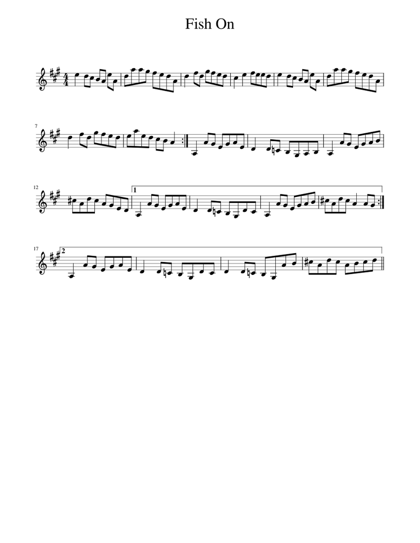 Fish On Sheet music for Piano (Solo) | Musescore.com