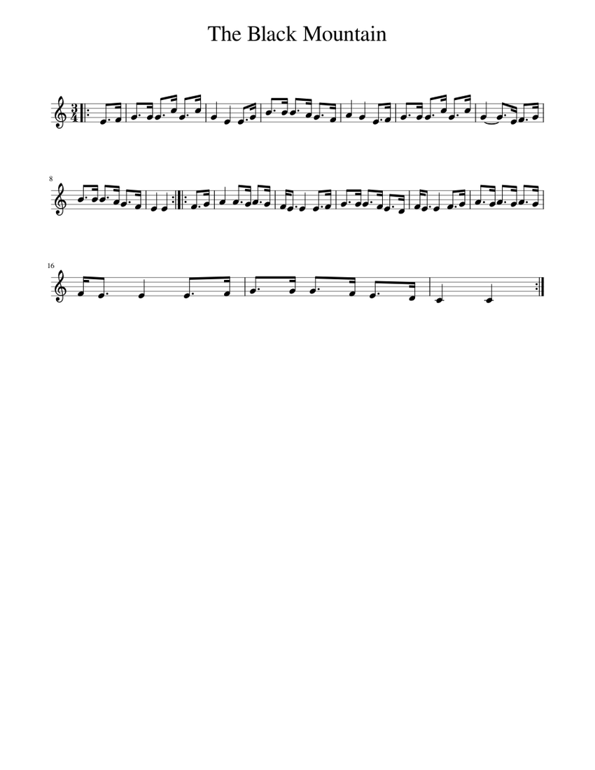 The Black Mountain Sheet music for Piano (Solo) | Musescore.com