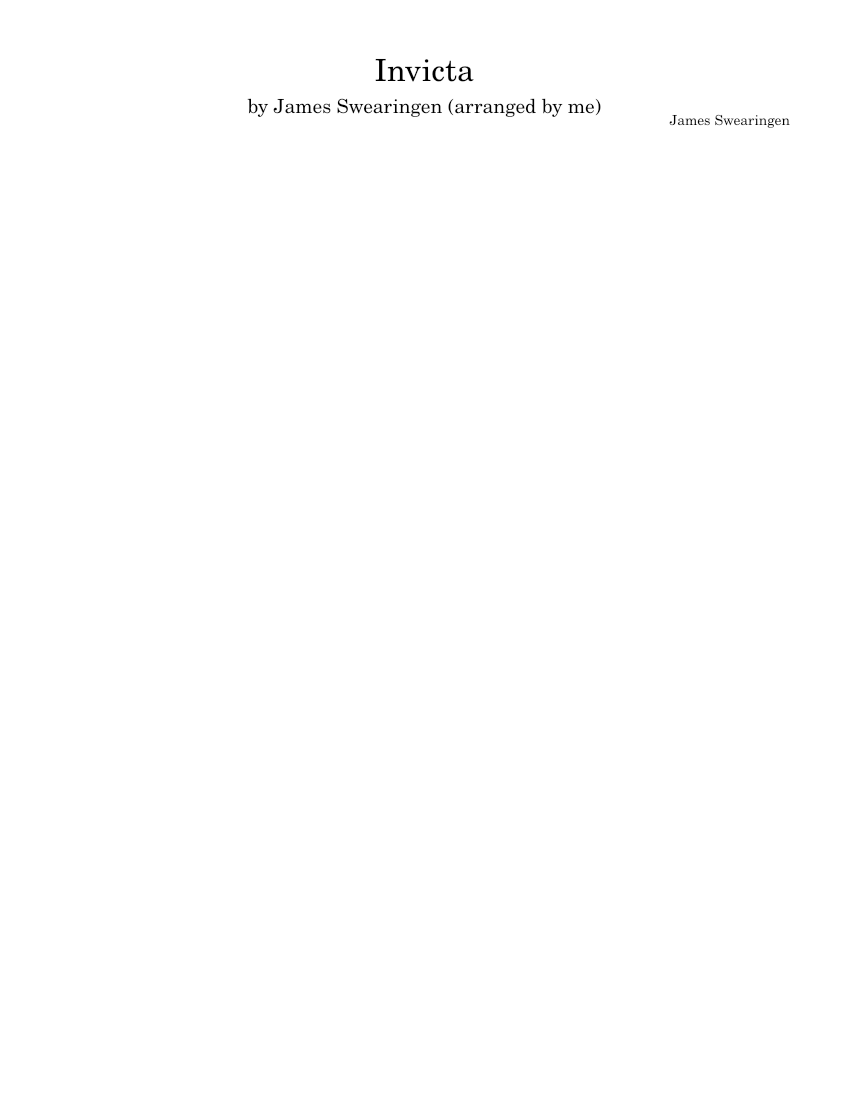 Invicta (Overture for Band) – James Swearingen Sheet Music for Trombone ...