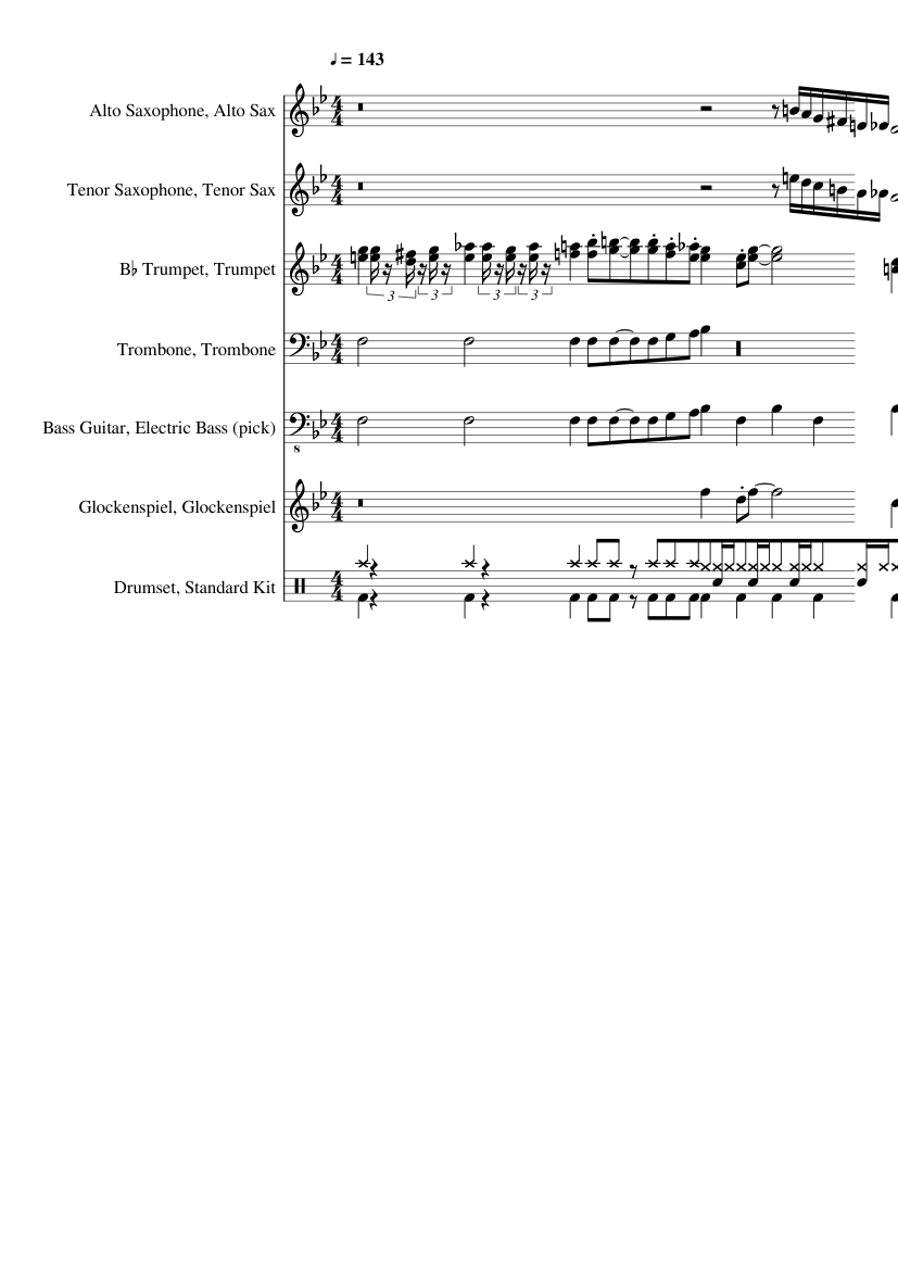 Meet the mets Sheet music for Trombone, Saxophone alto, Saxophone tenor ...
