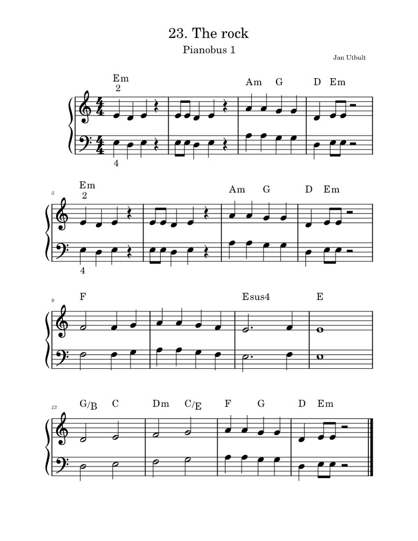 23 The rock Sheet music for Piano (Solo) | Musescore.com