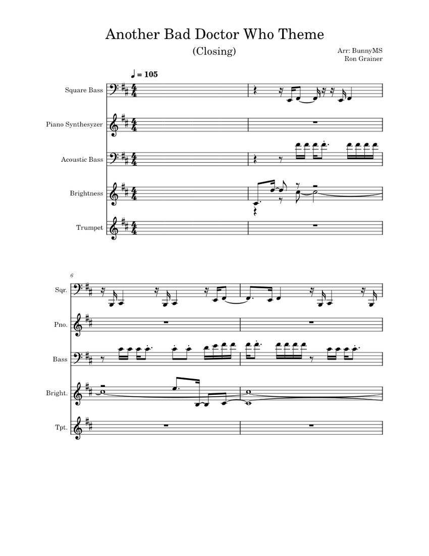 Doctor Who Theme – Ron Grainer Another Bad Doctor Who Theme by BunnyMS ...