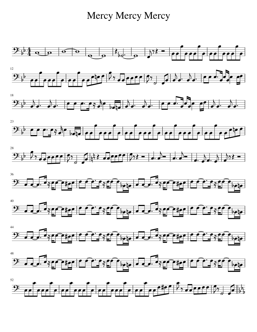 Mercy Mercy Mercy Sheet music for Piano (Solo) | Musescore.com