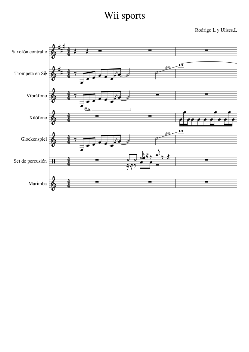 Wii sports theme – Misc Computer Games Wii sports Sheet music for ...