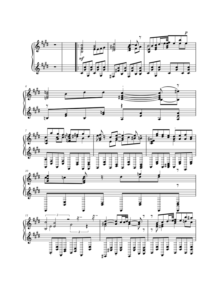 It's just a burning memory – The Caretaker Sheet music for Piano (Piano ...