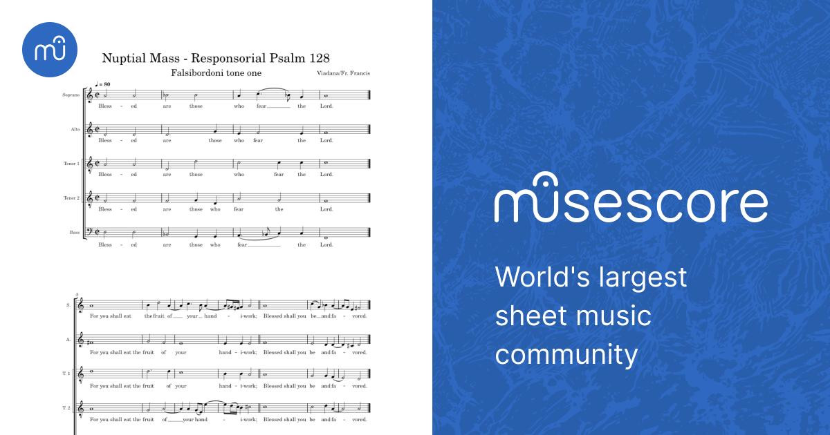 Nuptial Mass - Responsorial Psalm 128 Sheet music for Bass guitar ...