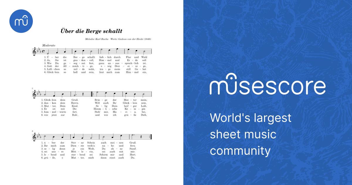 Über die Berge schallt Sheet music for Piano (Solo) Easy | Musescore.com