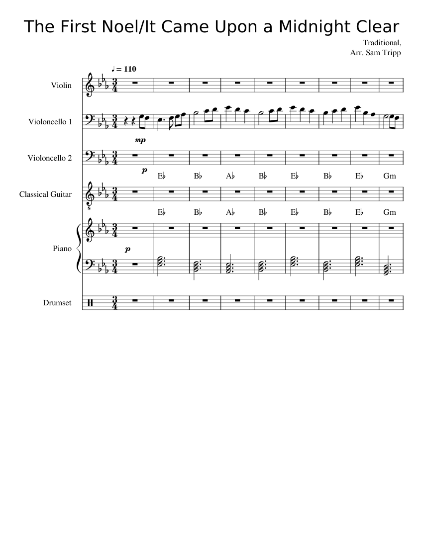 The First Noel Sheet music for Piano, Violin, Cello, Guitar & more ...