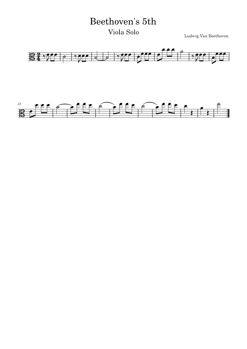 Beethovens 5th symphony – Yngwie Malmsteen Beethoven's 5th Sheet Music ...