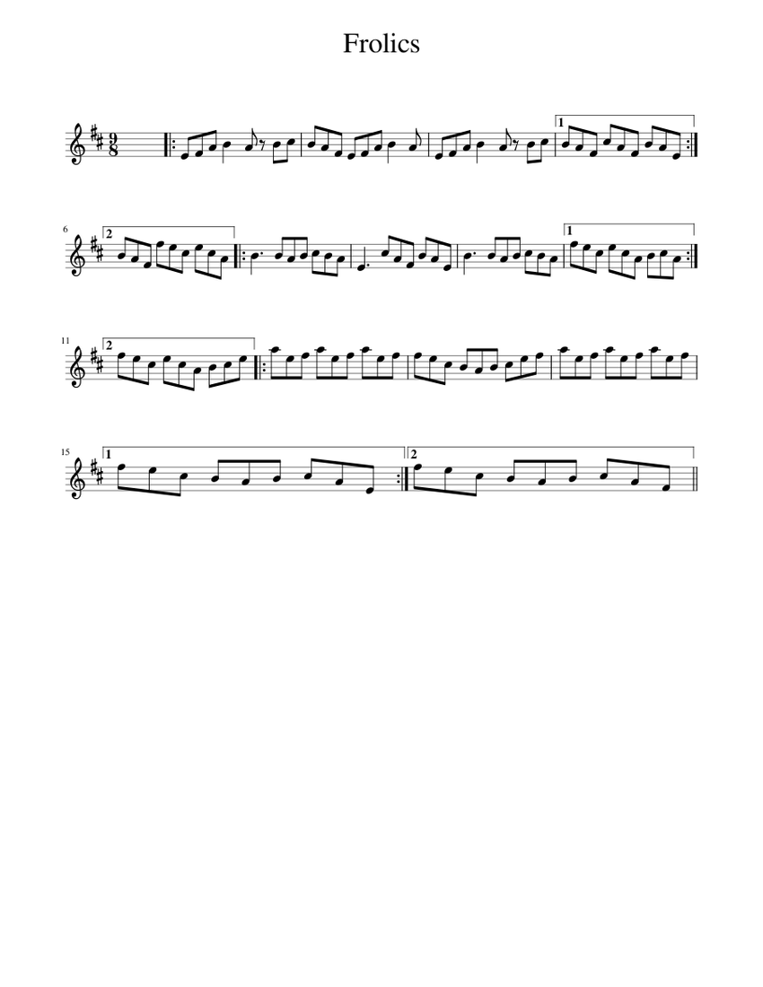 Frolics Sheet music for Piano (Solo) | Musescore.com