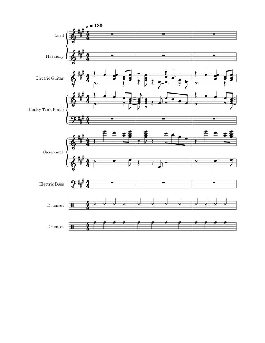 Rebel rebel – David Bowie Rebel Rebel All redux Sheet music for Piano, Guitar, Bass guitar, Drum ...