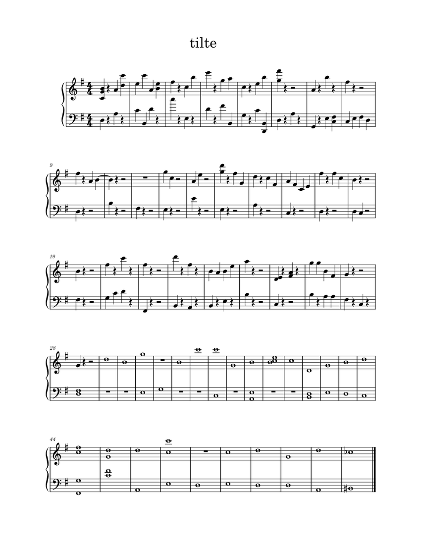 bird Sheet music for Piano (Piano Duo) | Musescore.com