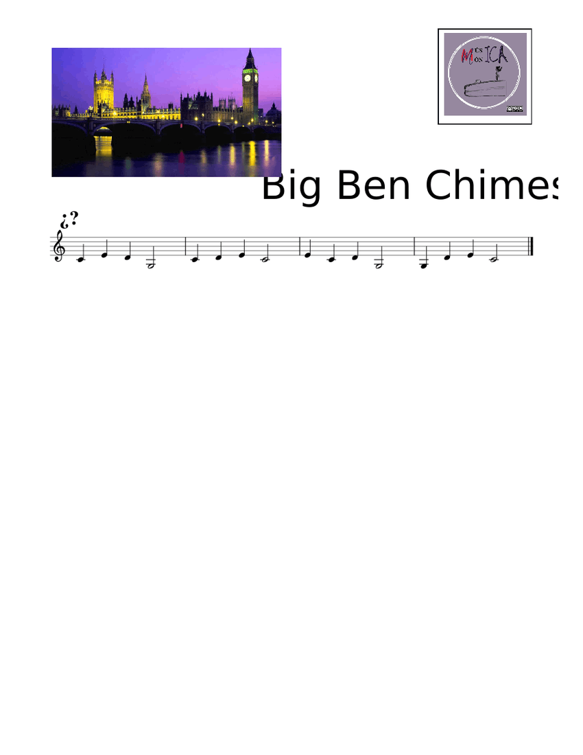 Big Ben Chimes Sheet music for Piano (Solo) Easy | Musescore.com