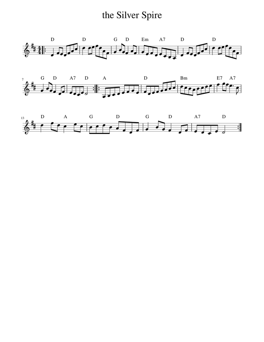 the Silver Spire Sheet music for Piano (Solo) Easy | Musescore.com