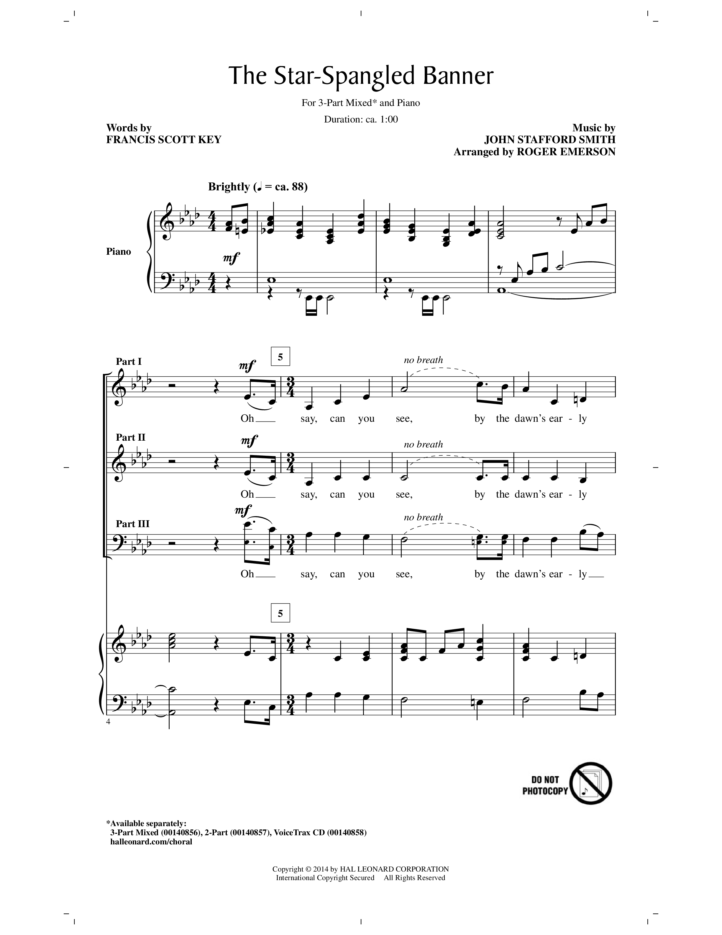 Play Official version of The Star Spangled Banner sheet music by John ...