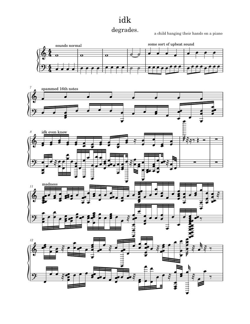 idk Sheet music for Piano (Piano Sextet) | Musescore.com